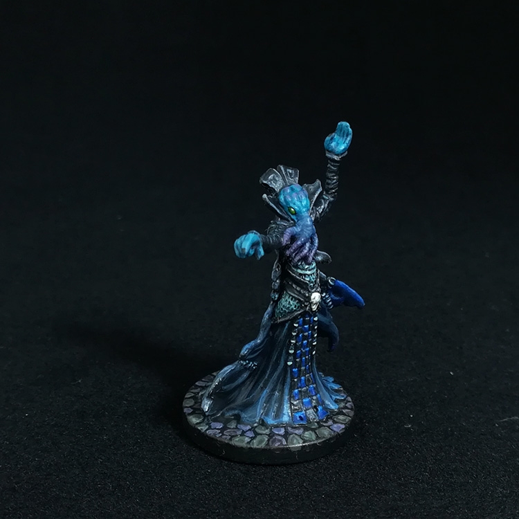 Painted D&D Mind Flayer Miniature Methil - Frozen Fire Arts