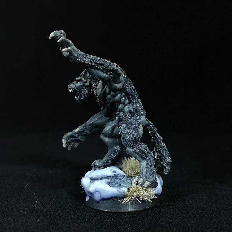 Painted Werewolf Miniature, Reaper Bones - Frozen Fire Arts