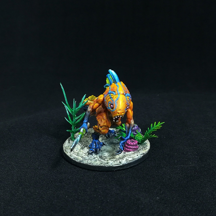 Reaper Fishman Miniature, Tiik Champion - Frozen Fire Arts