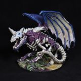 Painted D&D Blue Dracolich Miniature - Frozen Fire Arts