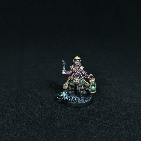 Painted Miniature Gnome Engineer, Descent 2nd Edition - Frozen Fire Arts